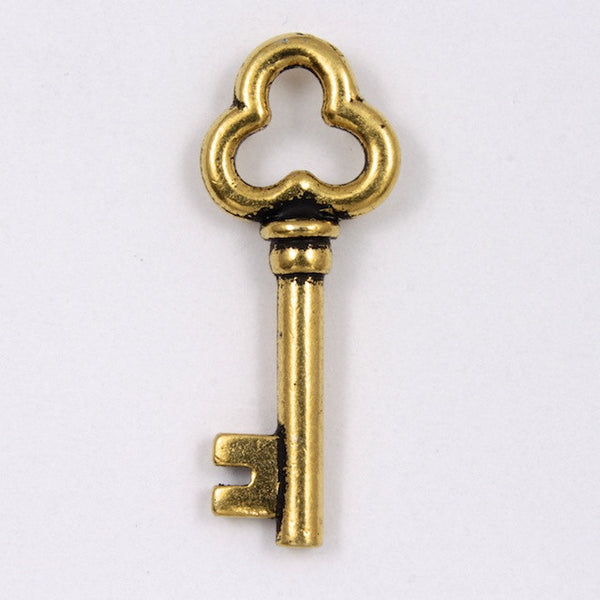 9mm x 22mm Antique Gold TierraCast Victorian Key #CK173 – General Bead