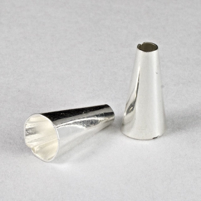 1/2 Inch Silver Smooth Metal Cone #COB005 – General Bead