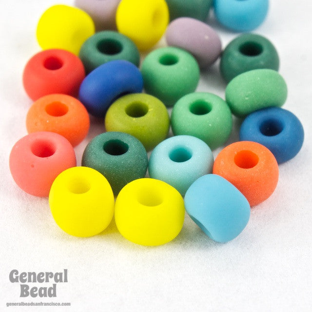 6/0 Matte Opaque Multi-Color Seed Bead (20 Gm, 1/2 Kilo) #CSB239 ...