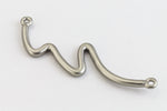 31mm Matte Silver Squiggle Connector #MFB210 – General Bead