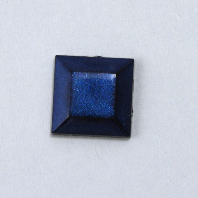 10mm Metallic Blue Square Cabochon (2 Pcs) #1707 – General Bead
