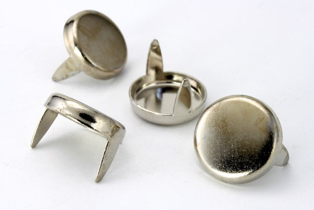 15mm Silver Flat Round Stud (50 Pcs) #6803 – General Bead